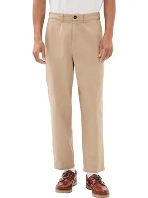 StüSsy Textured Linen Relaxed Trousers - Cream | Editorialist